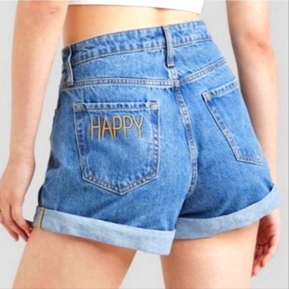 wild fable | Shorts | Wild Fable Embroidered Happy Highest Rise Mom ...